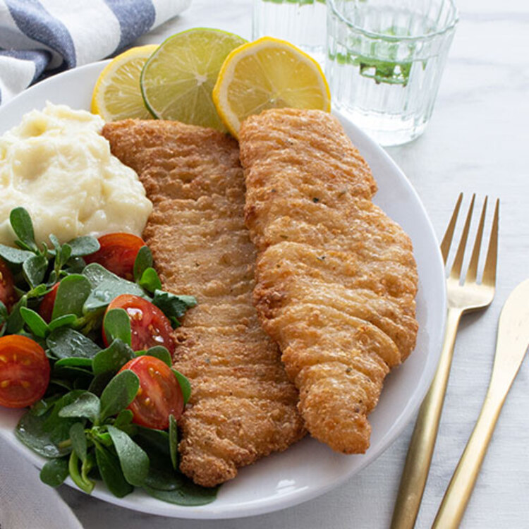 FILET A LA ROMANA DE MERLUZA 500GR APROX - Puerto Banús Pescadería